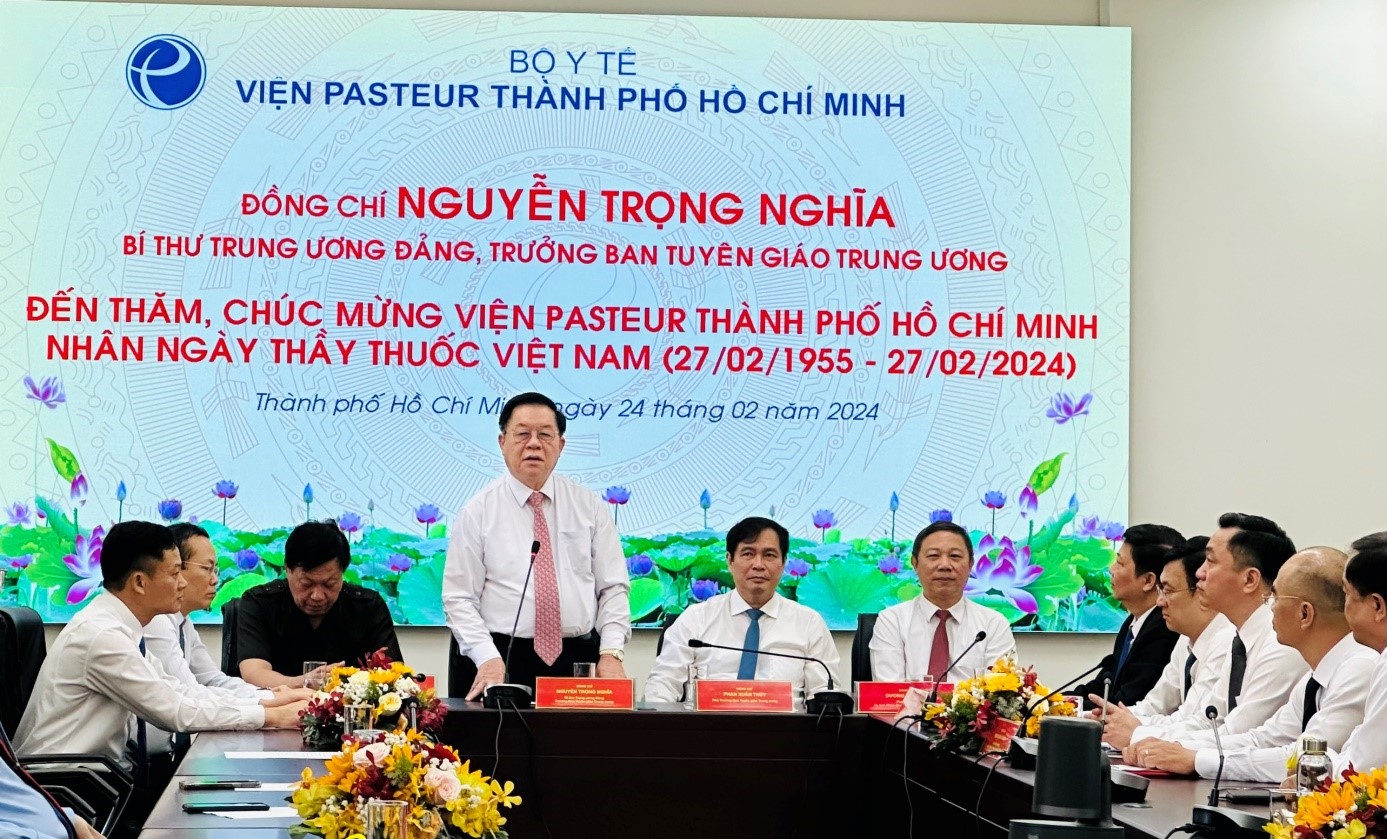 TRƯỞNG BAN TUYÊN GIÁO TRUNG ƯƠNG THĂM, CHÚC MỪNG VIỆN PASTEUR TP. HỒ CHÍ MINH NHÂN DỊP 69 NĂM ...